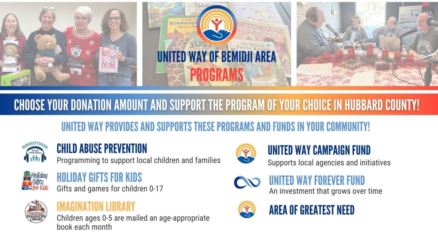 United Way Program Donations Hubbard County