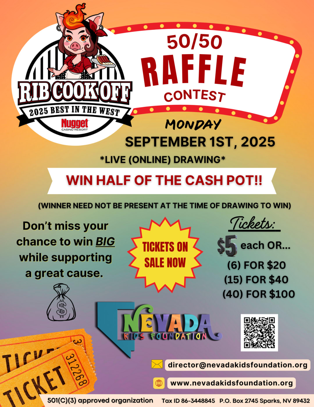 2025- Best of the West- Rib Cook Off 50/50 Cash Drawing