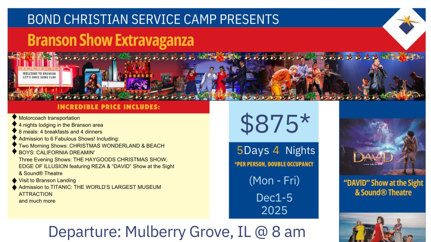 2025 Bond in Branson Bus Trip