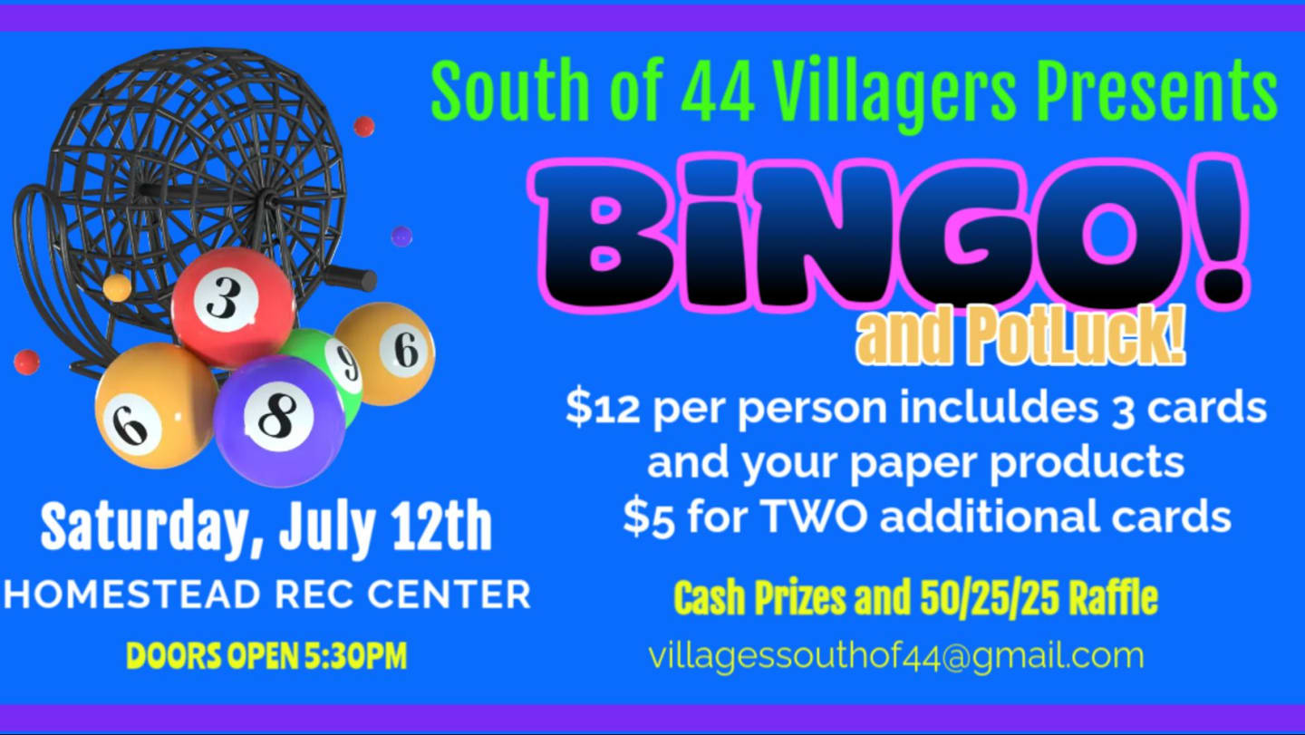 BINGO NIGHT AND POTLUCK DINNER- HOMESTEAD REC