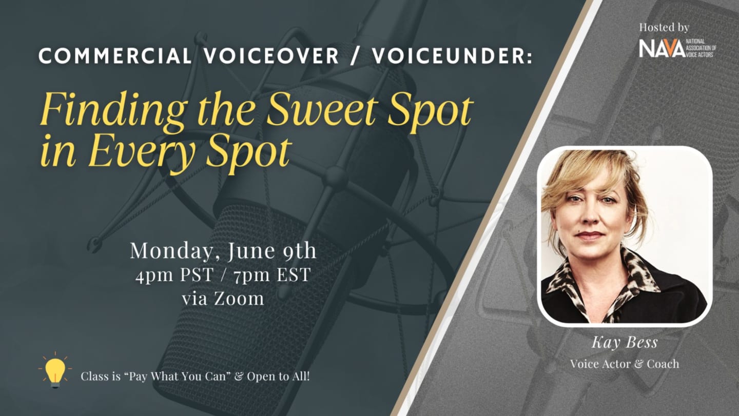 Commercial VoiceOver/VoiceUnder: Finding the Sweet Spot in Every Spot