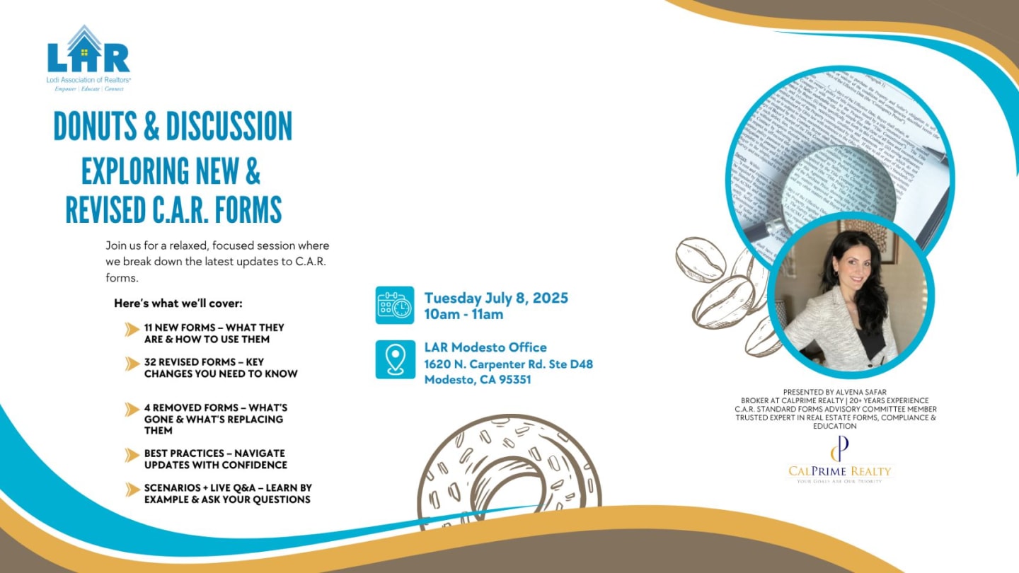 Donuts & Discussion: Exploring New & Revised C.A.R. Forms
