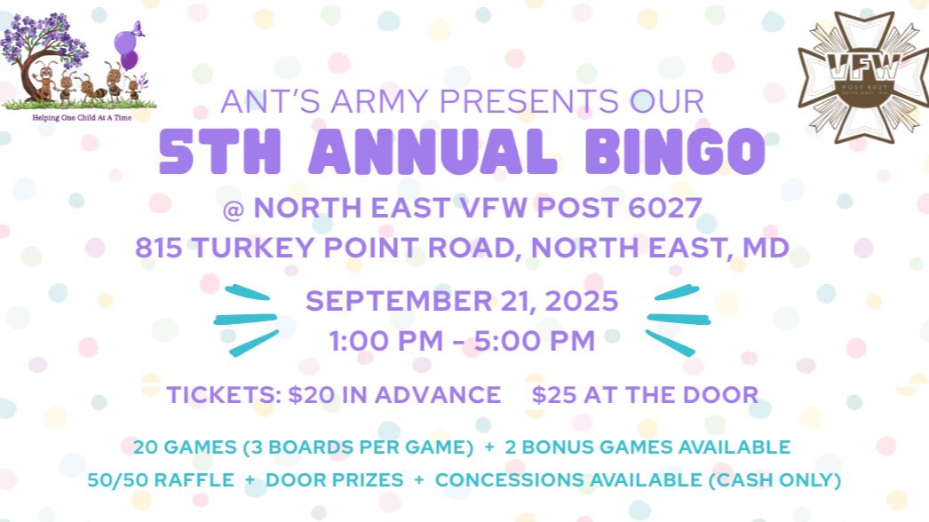 ANT's Army's 5th Annual BINGO