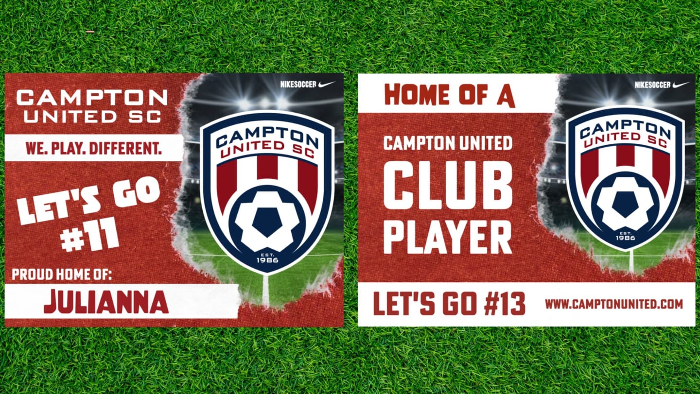 Campton United Player Yard Sign Shop