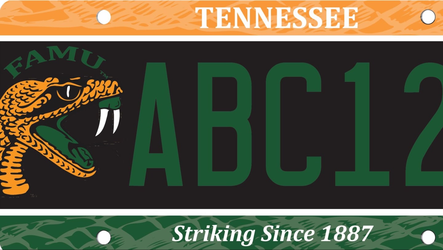 FAMU TN License Plate