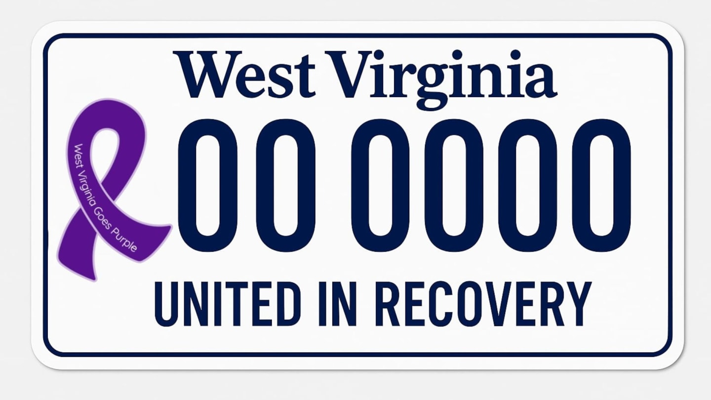 Official West Virginia Goes Purple License Plate Campaign