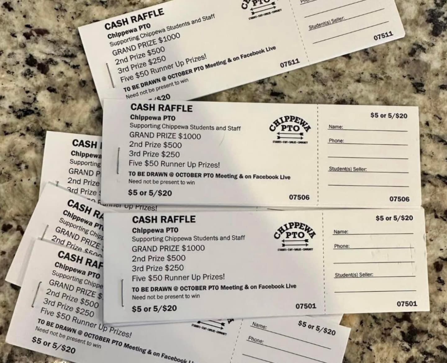 2025 Chippewa PTO Cash Raffle