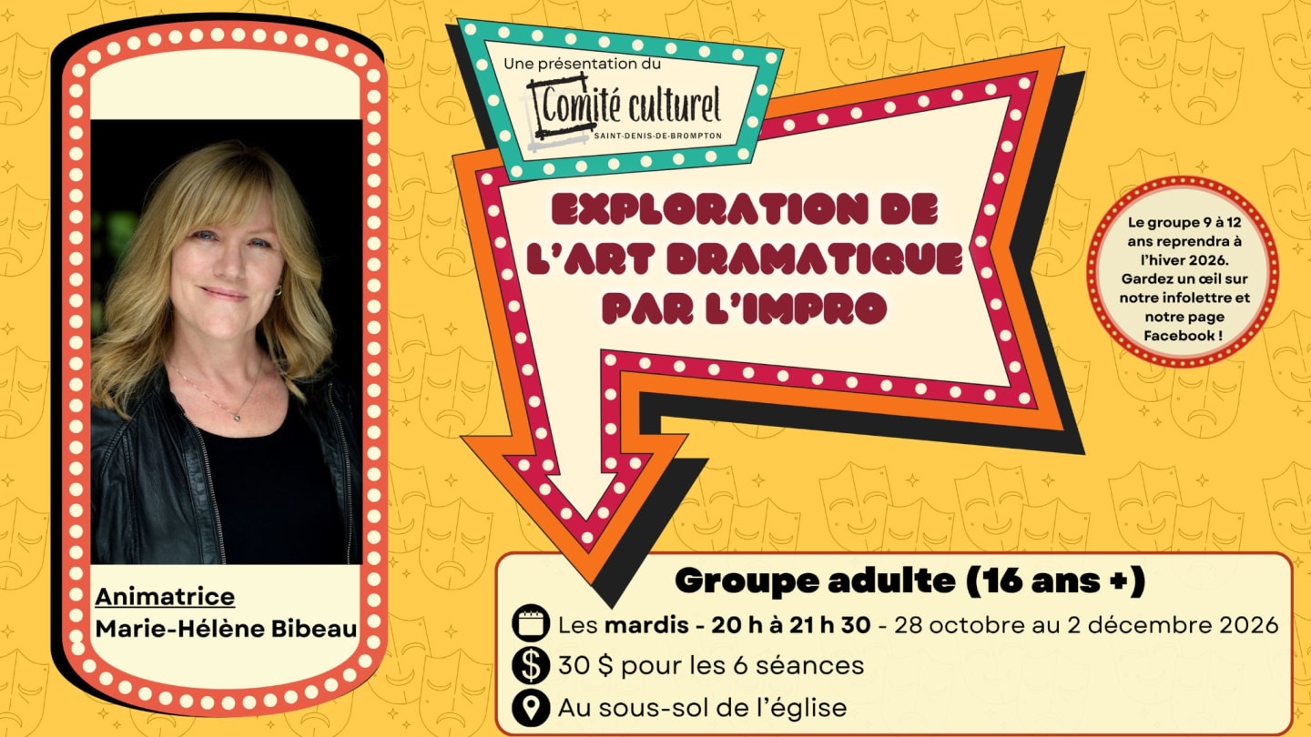 Exploration de l’art dramatique par l’impro – groupe adulte (16 ans et ...