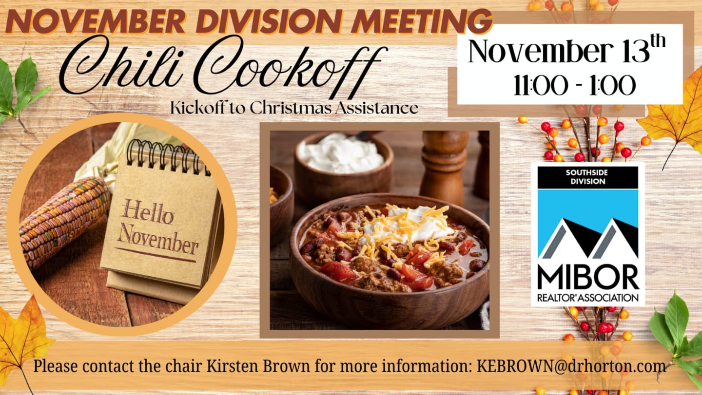 SSMIBOR November Meeting- Chili Cookoff!