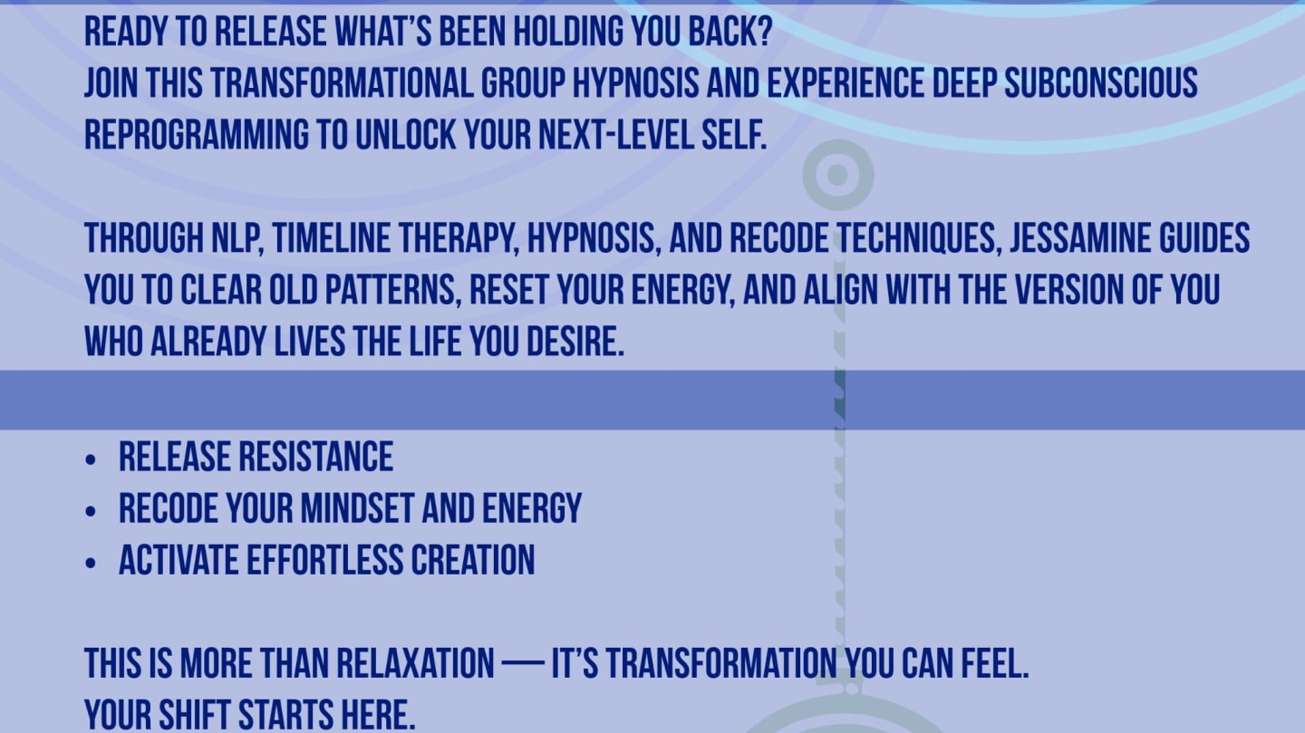 Reprogram Your Reality: Group Hypnosis Experience