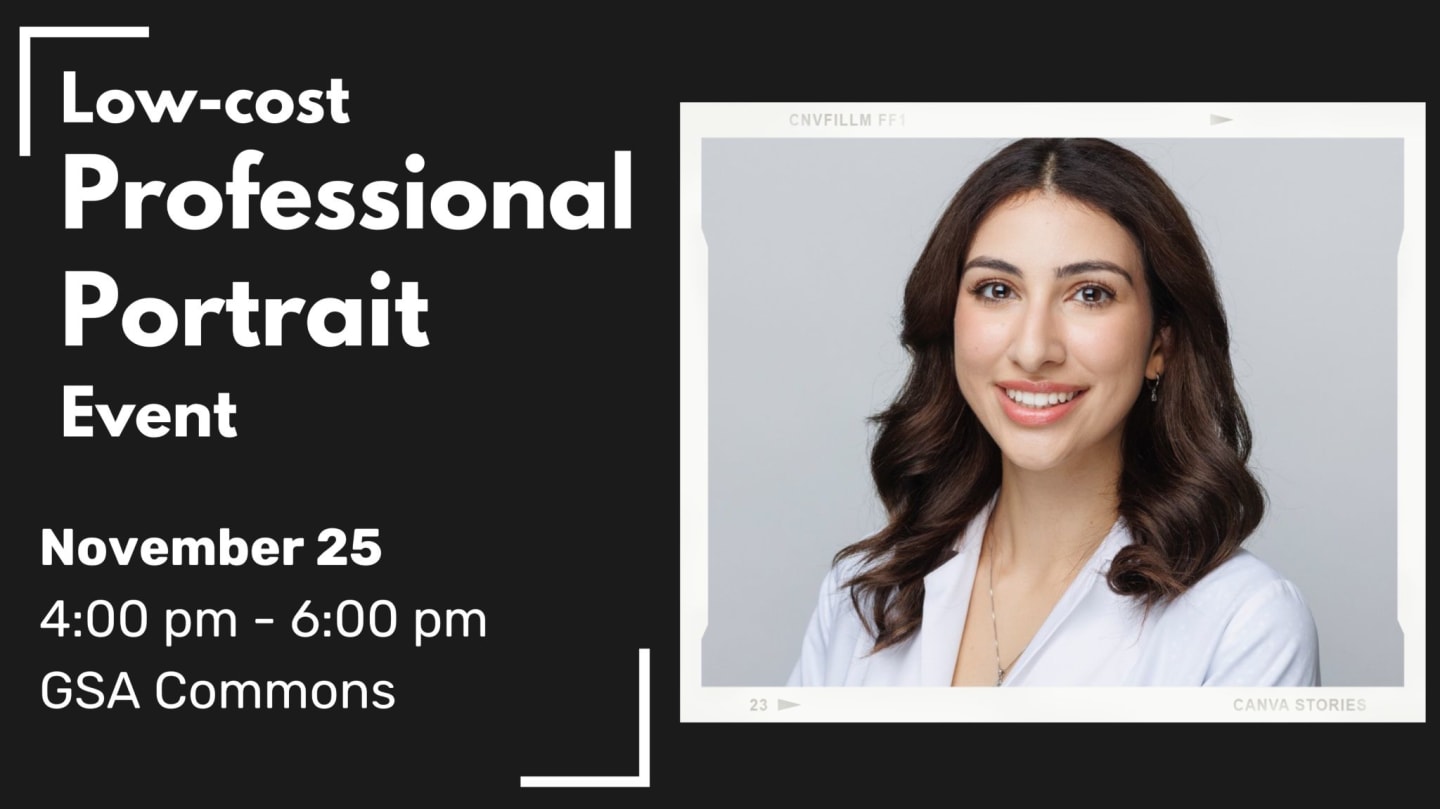 Low-Cost Professional Portrait Event for Graduate Students