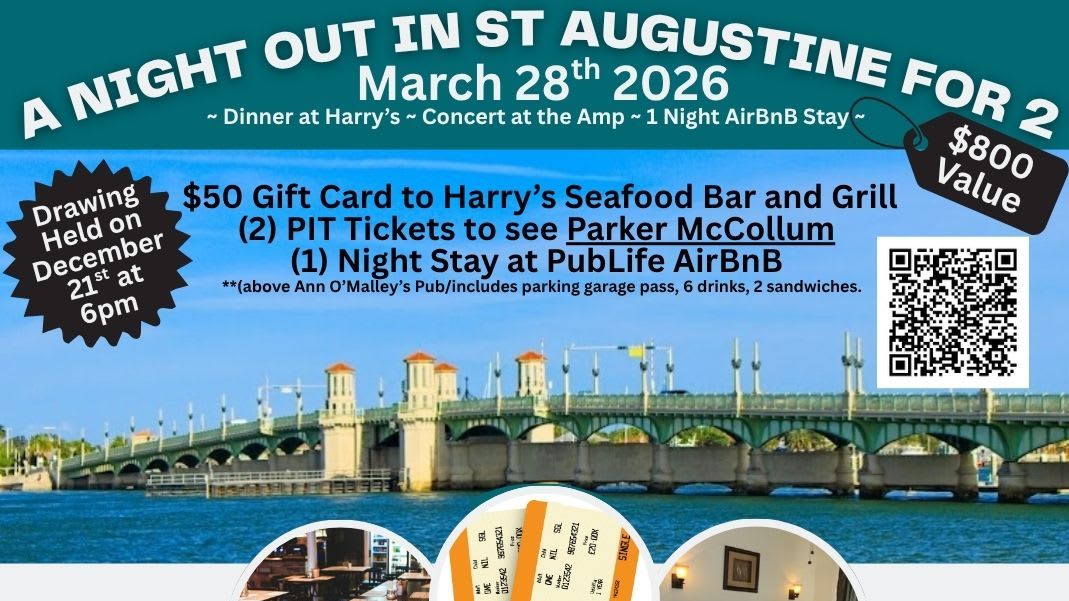 A Weekend in St Augustine - End of the Year Fundraiser