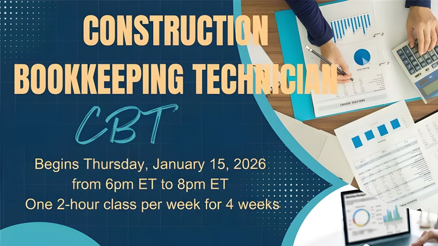 Instructor-led Course: Construction Bookkeeping Technician (CBT)