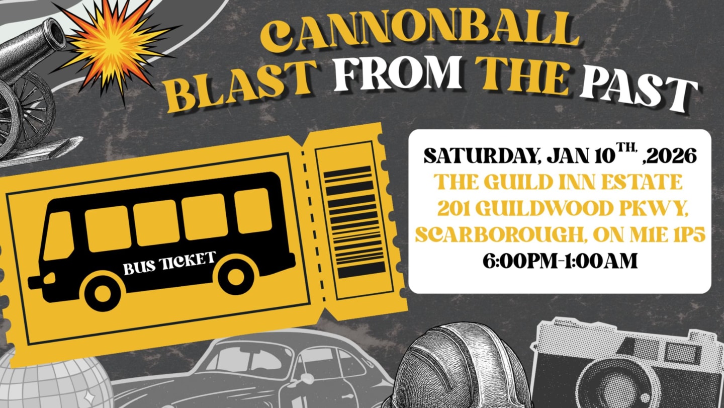 Cannonball 2026 - Blast from The Past! - BUS TICKETS (Departure and ...