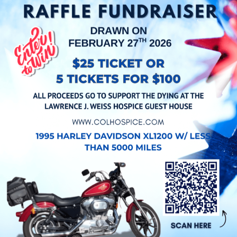 Lawrence J Weiss Hospice Guest House Harley Davidson Raffle 2026