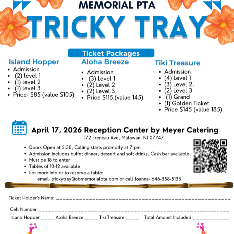 Memorial PTA Tricky Tray