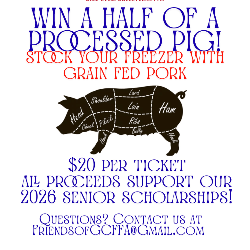 Friends of GCFFA Pig Raffle 2026