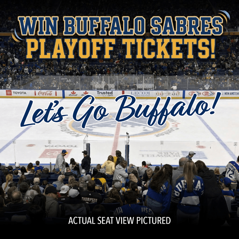 Win 2 Buffalo Sabres Playoff Tickets w/Alex Tuch meet & greet!