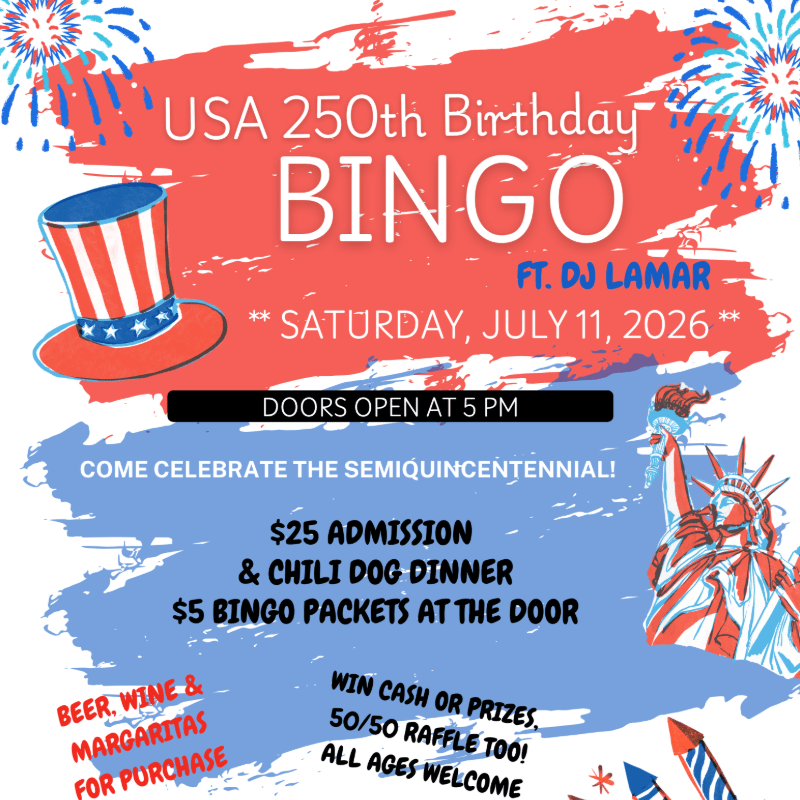 USA 250th Birthday DJ Bingo