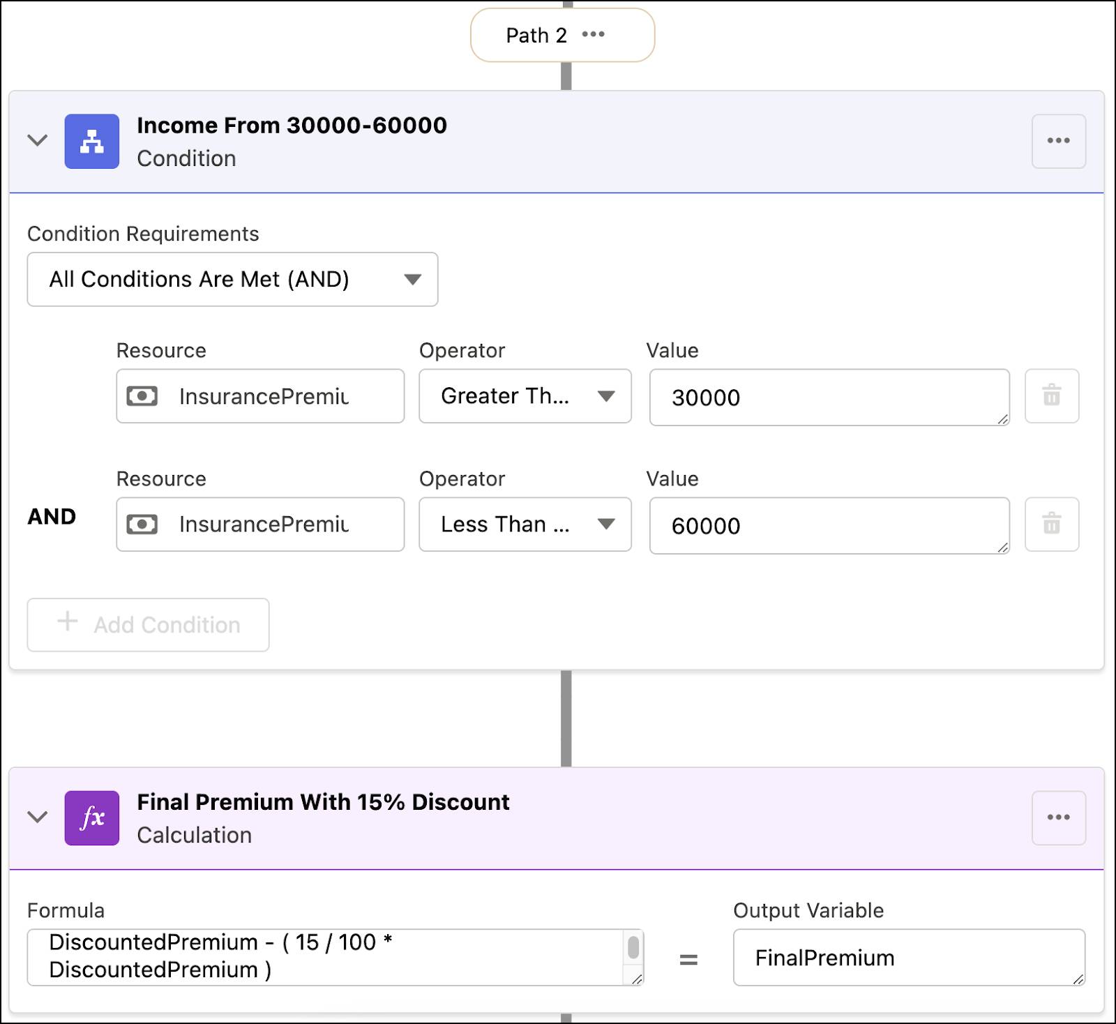 Add a Branch and Test Expression Set | Salesforce Trailhead