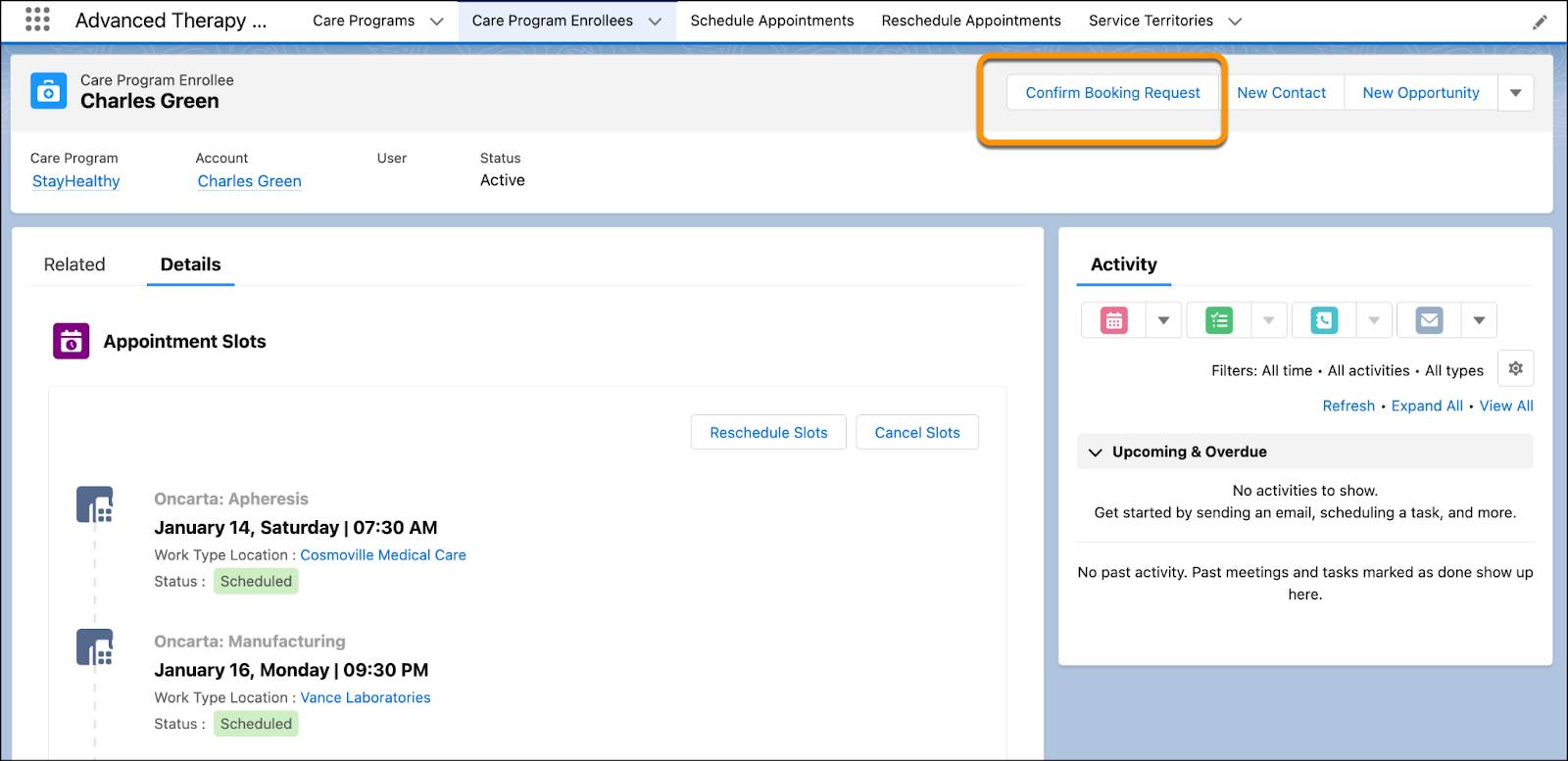 Apply Multi-Step Scheduling Unit | Salesforce Trailhead