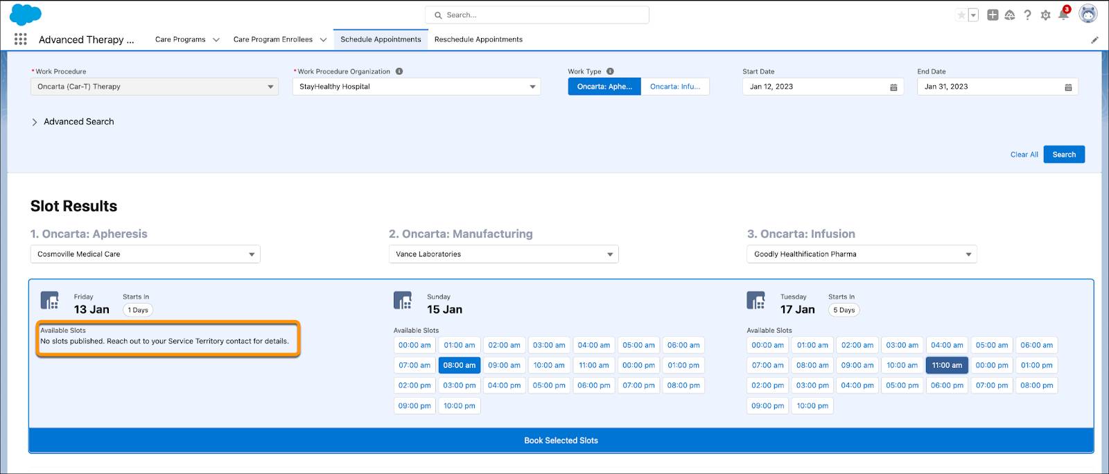 Apply Multi-Step Scheduling Unit | Salesforce Trailhead