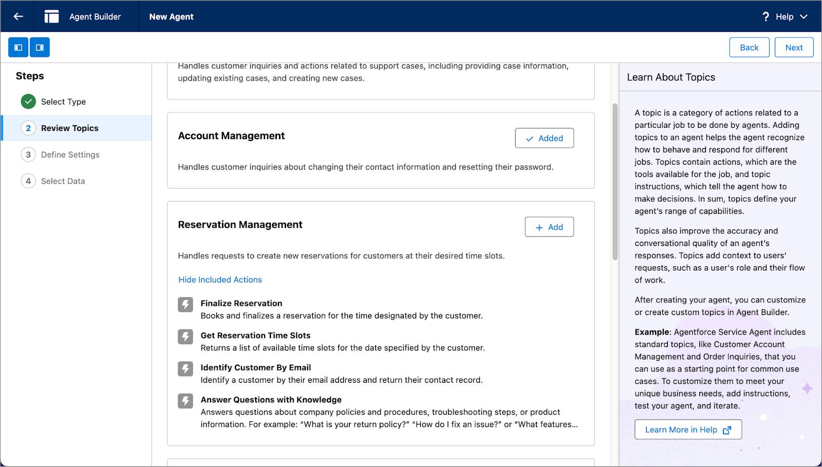 Build and Customize an Agent | Salesforce Trailhead