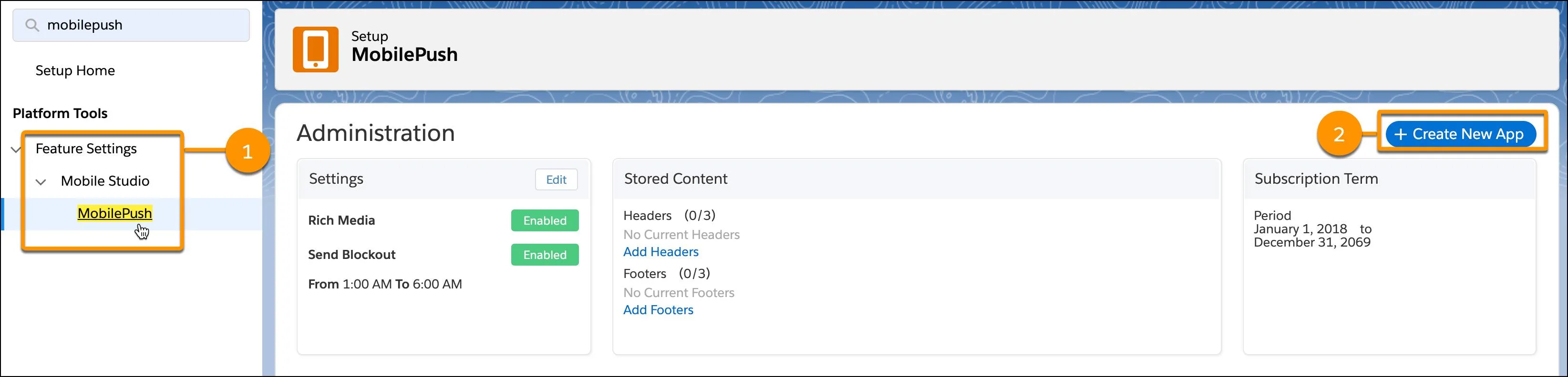 Mobilepush App Configuration Salesforce Trailhead