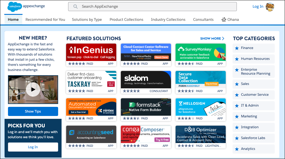 AppExchange の使用開始 単元 | Salesforce Trailhead