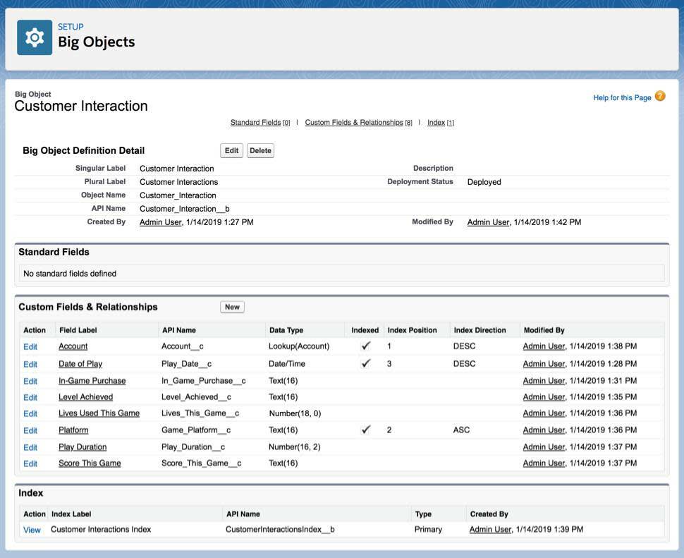Define Custom Big Objects | Salesforce Trailhead Define Custom Big Objects | Salesforce Trailhead