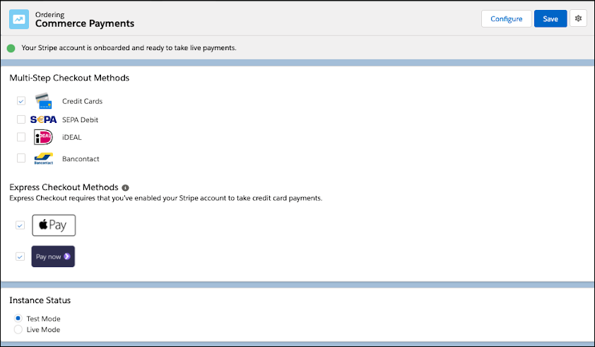 Unité Configure Modes and Methods | Salesforce Trailhead