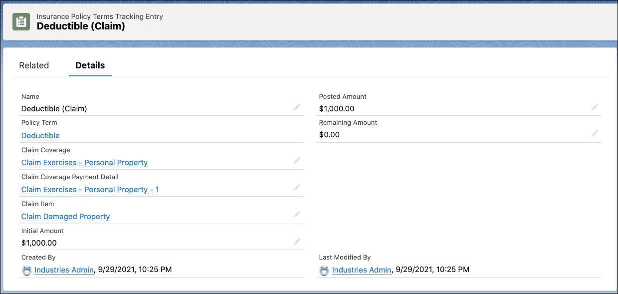 Create Loss and Expense Payments | Salesforce Trailhead