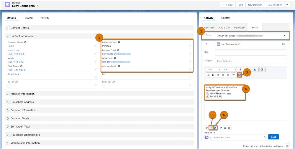 NPSP Email Basics - Setting & Features | Salesforce Trailhead