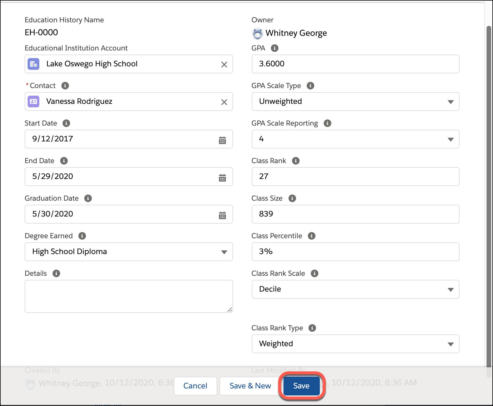 Add Demographic Information Unit | Salesforce Trailhead