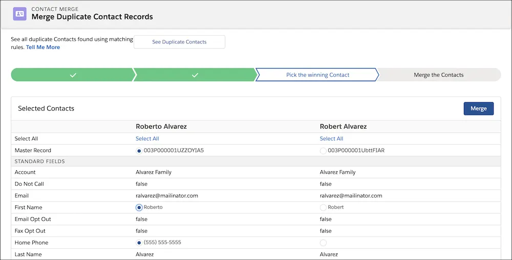 Manage Duplicate Contacts And Accounts Solution