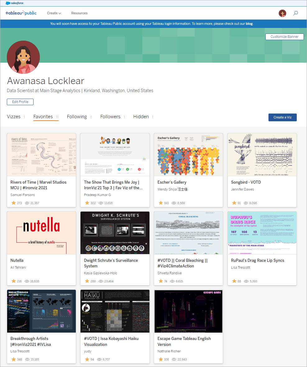 Navigate Tableau Public Unit | Salesforce Trailhead