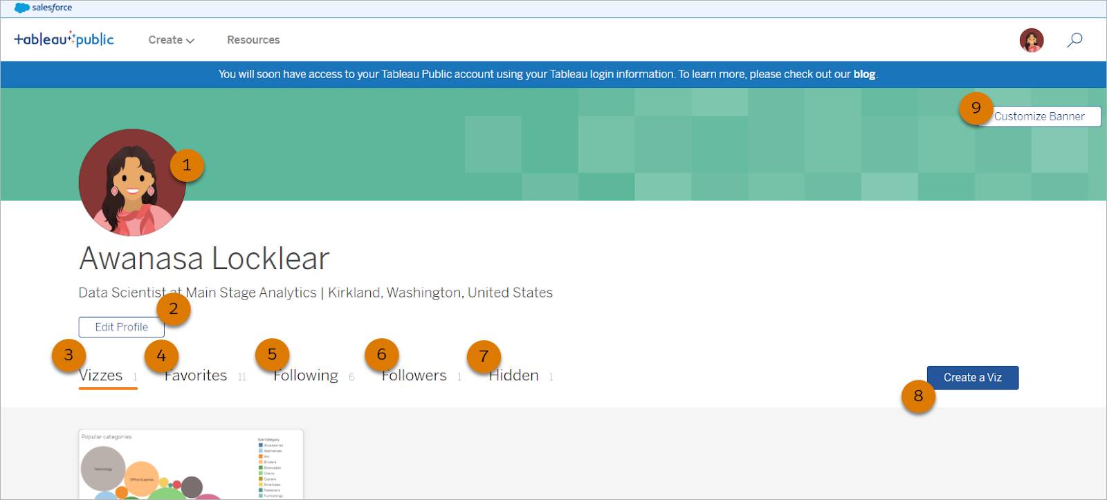 Unità Navigate Tableau Public | Salesforce Trailhead