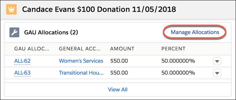 Create and Edit Donation Allocations Unit | Salesforce Trailhead
