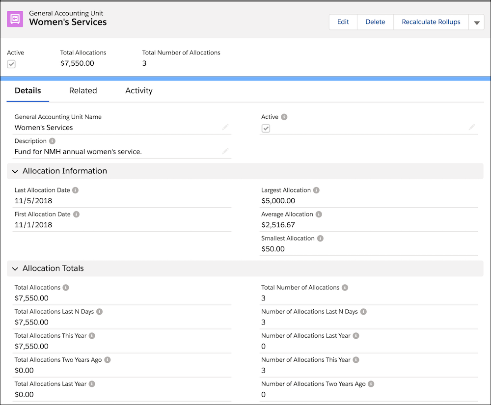 Create and Edit Donation Allocations Unit | Salesforce Trailhead