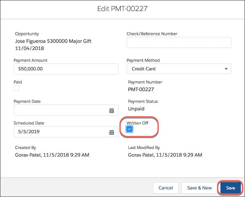 Unité Création ou modification de paiements | Salesforce Trailhead
