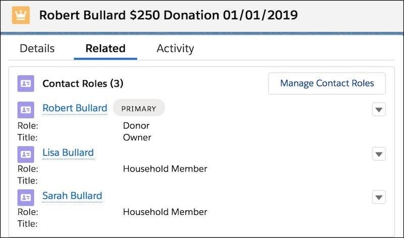 Create and Manage Soft Credits | Salesforce Trailhead