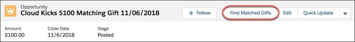Create Matching Gifts | Salesforce Trailhead