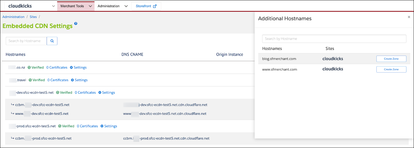 Zone & Hostname Configuration Guide