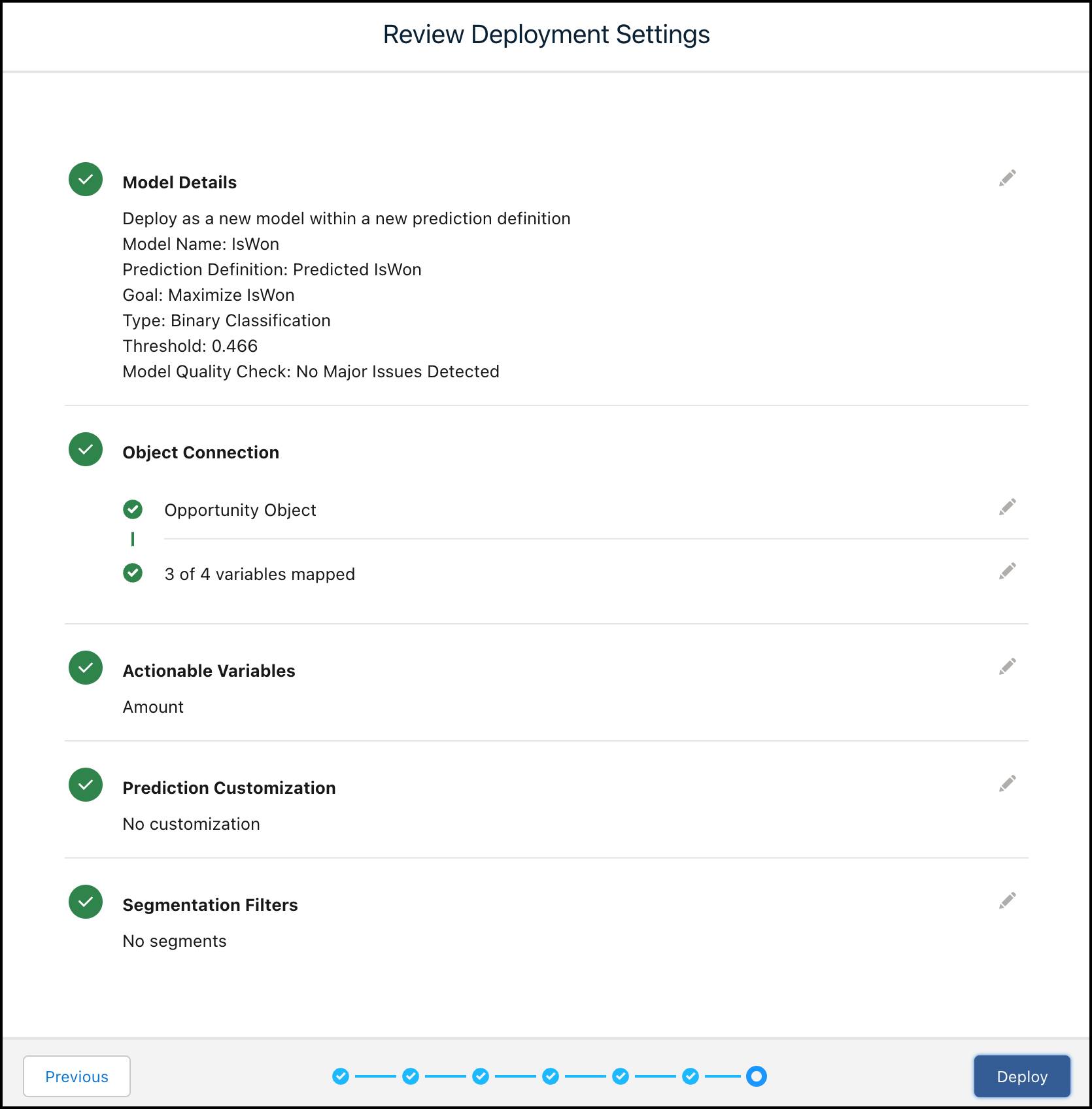Deploy a Model | Salesforce Trailhead