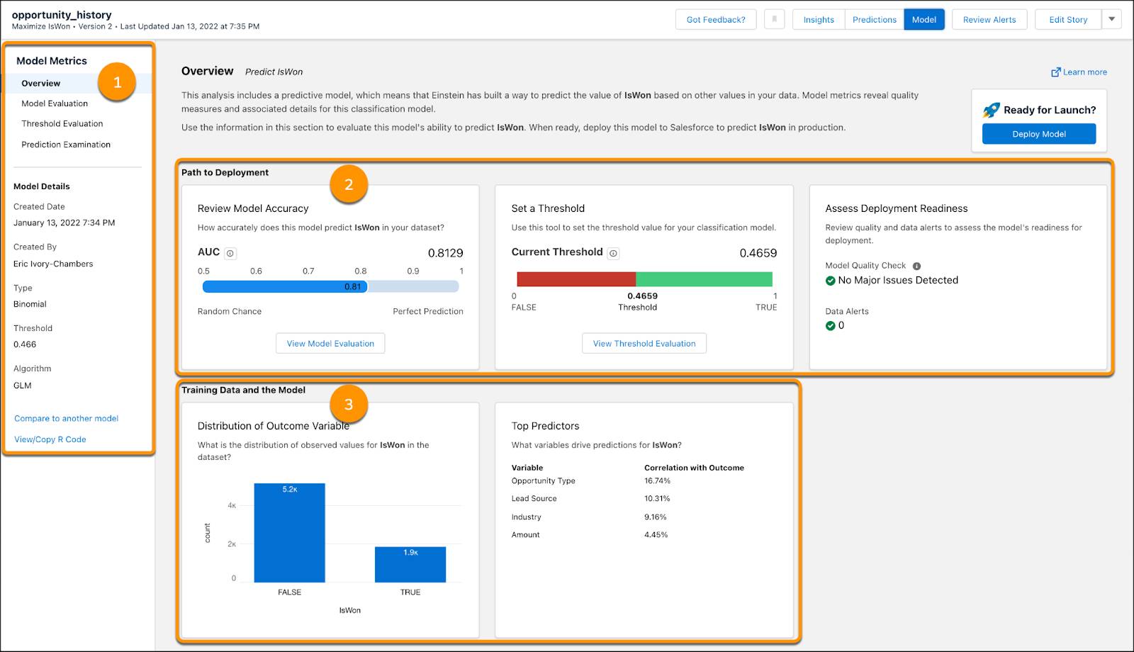 Evaluate a Model Unit | Salesforce Trailhead
