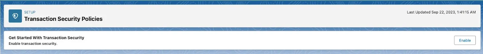 Create Transaction Security Policies