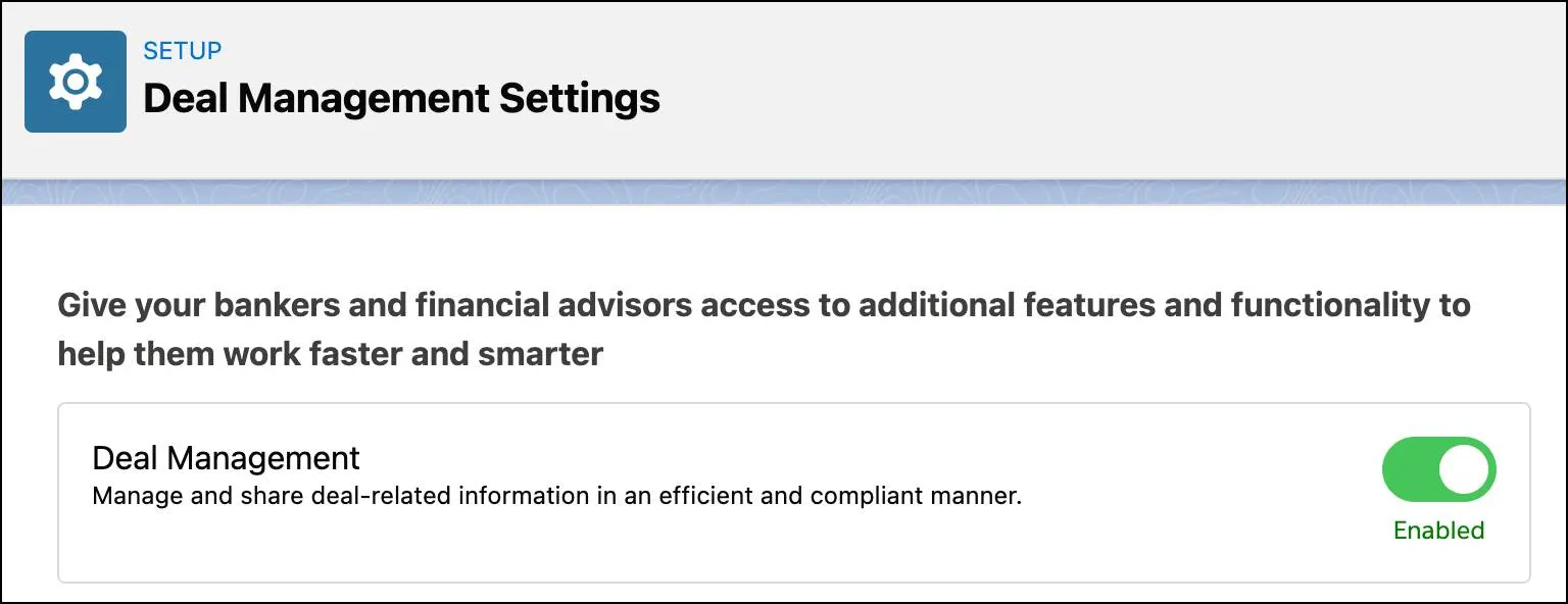 Set Up Financial Deal Management in Salesforce