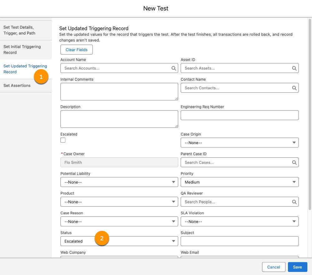Create Flow Tests Salesforce Trailhead
