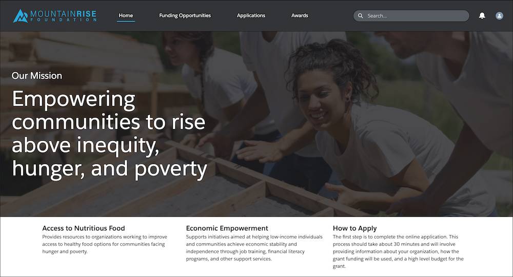 Meet the Grantmaking Site Template 単元 | Salesforce Trailhead