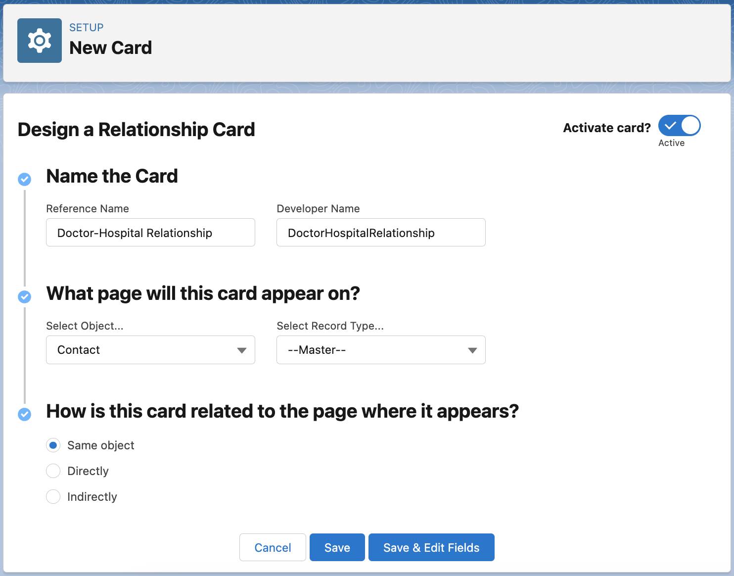 Configure Provider Relationship Cards Unit | Salesforce Trailhead